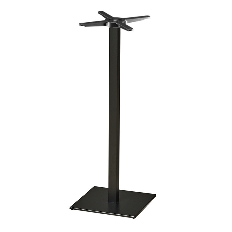 Inox 4406 Square Poseur Table Base, Black Cast Iron | Andy Thornton