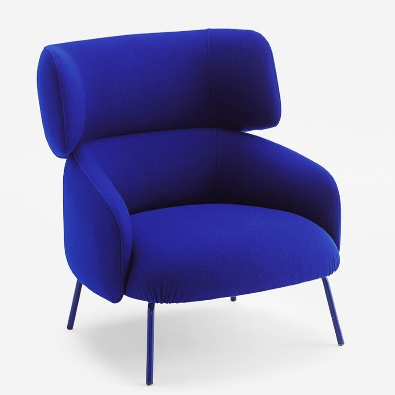 Tuilli Lounge Chair, High Back, Metal Legs | Andy Thornton