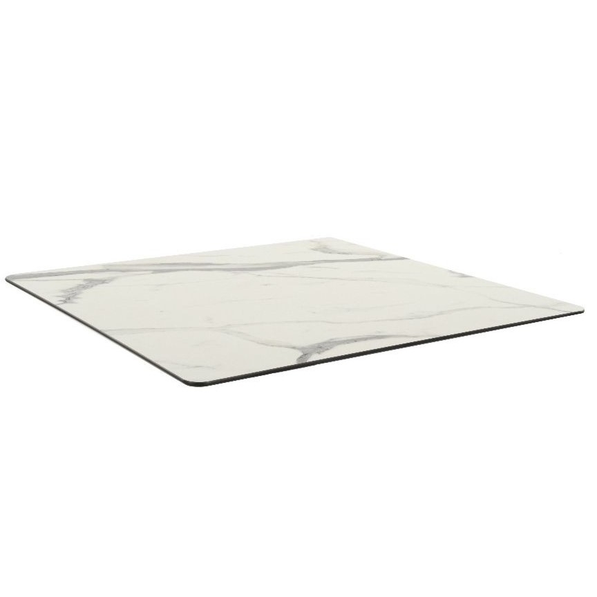 White Marble Compact Laminate Table Top | Andy Thornton