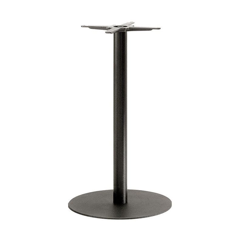 Inox 4414 Round Poseur Table Base, Black Cast Iron | Andy Thornton
