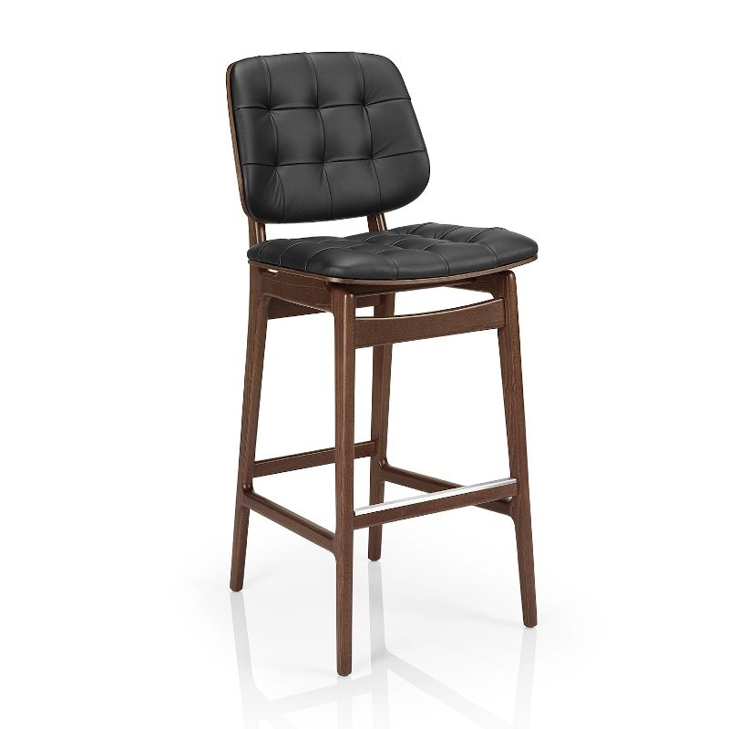 Chloe Bar Stool, Buttoned Upholstery | Andy Thornton
