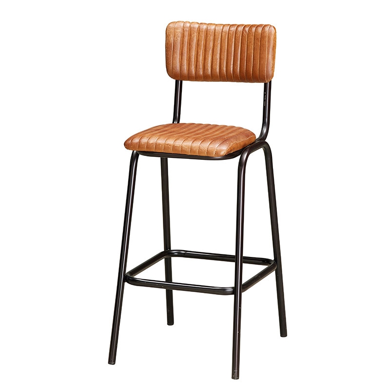 School Bar Stool In Leather | Andy Thornton