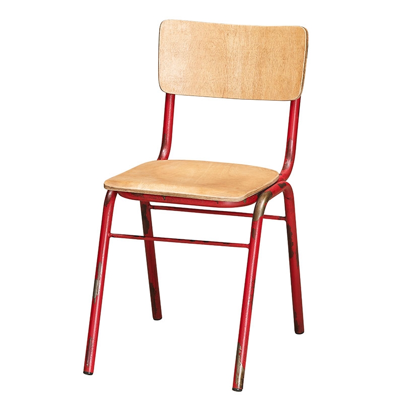 School Stackable Side Chair, Red | Andy Thornton