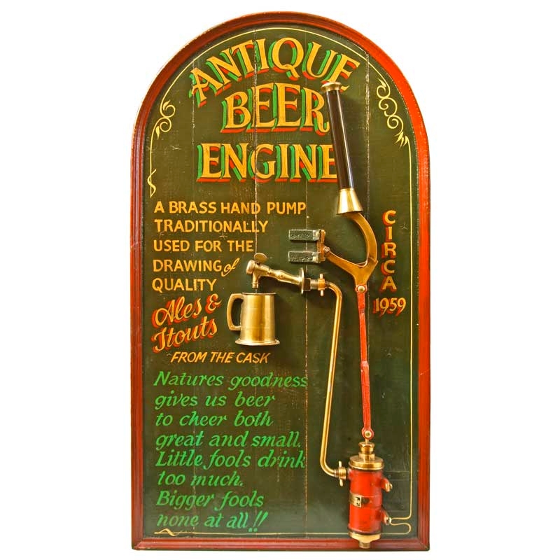 Antique Style Beer Engine Timber Sign | Andy Thornton