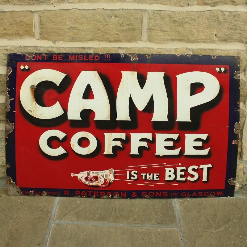 Vintage Camp Coffee Enamel Sign | Andy Thornton
