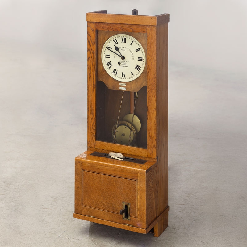 Oak Cased Clocking in Machine | Andy Thornton