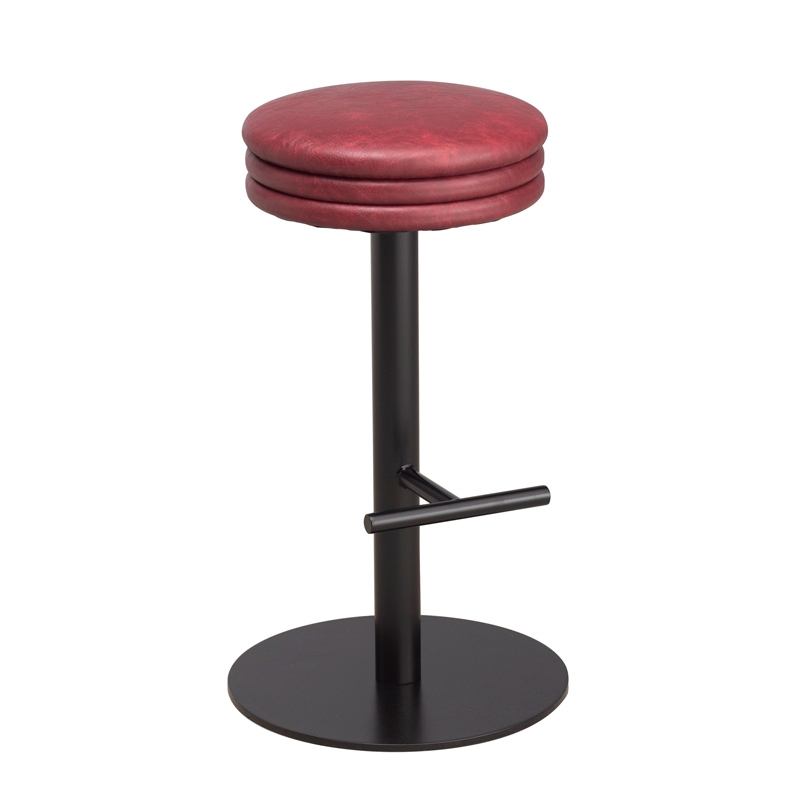 T Pedestal Bar stool with ribbed seat | Andy Thornton