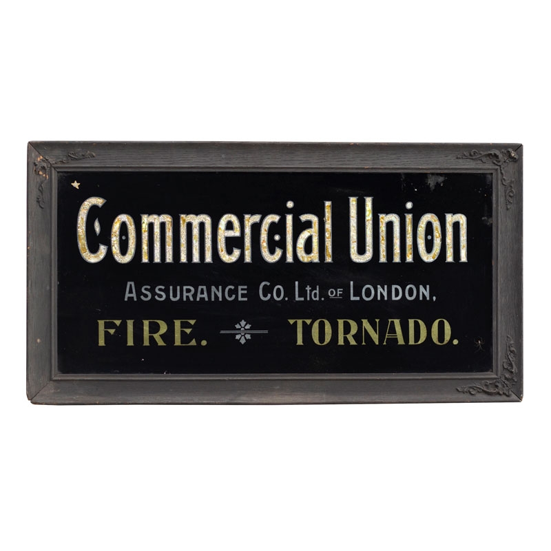 Commercial Union Incised Glass Sign | Andy Thornton