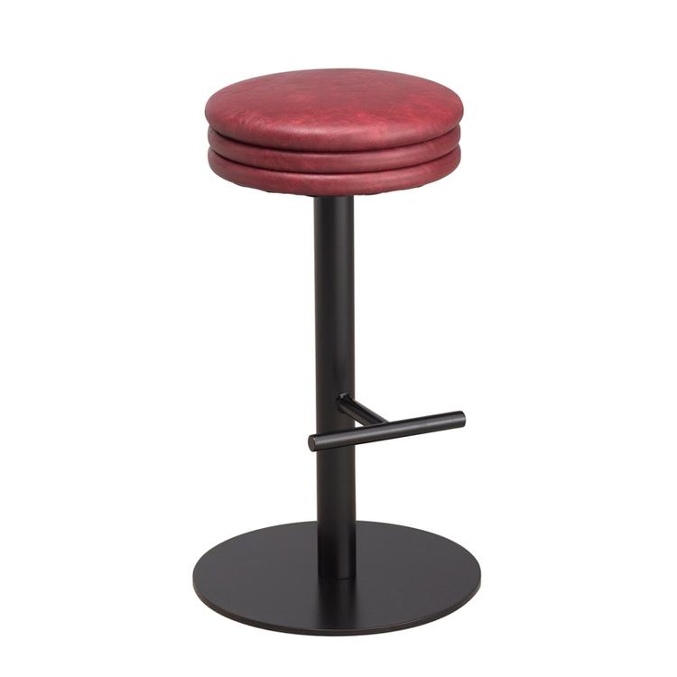 T Pedestal Bar stool with ribbed seat | Andy Thornton